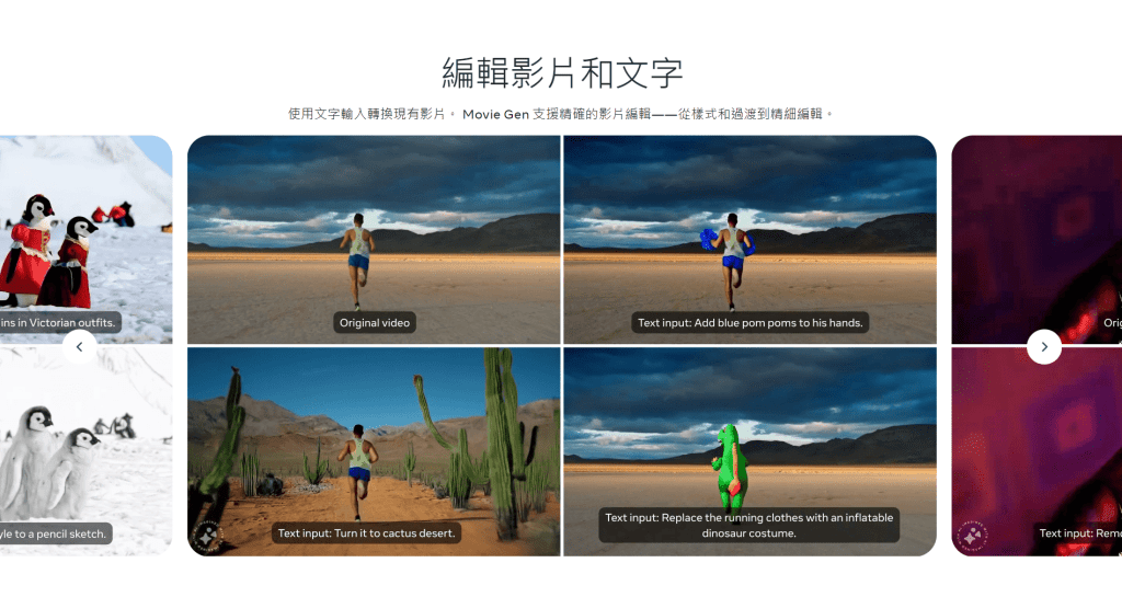 Meta 全新 AI 模型 Movie Gen：四大功能、影片生成與編輯輕鬆實現 - 數位果子 BLOG